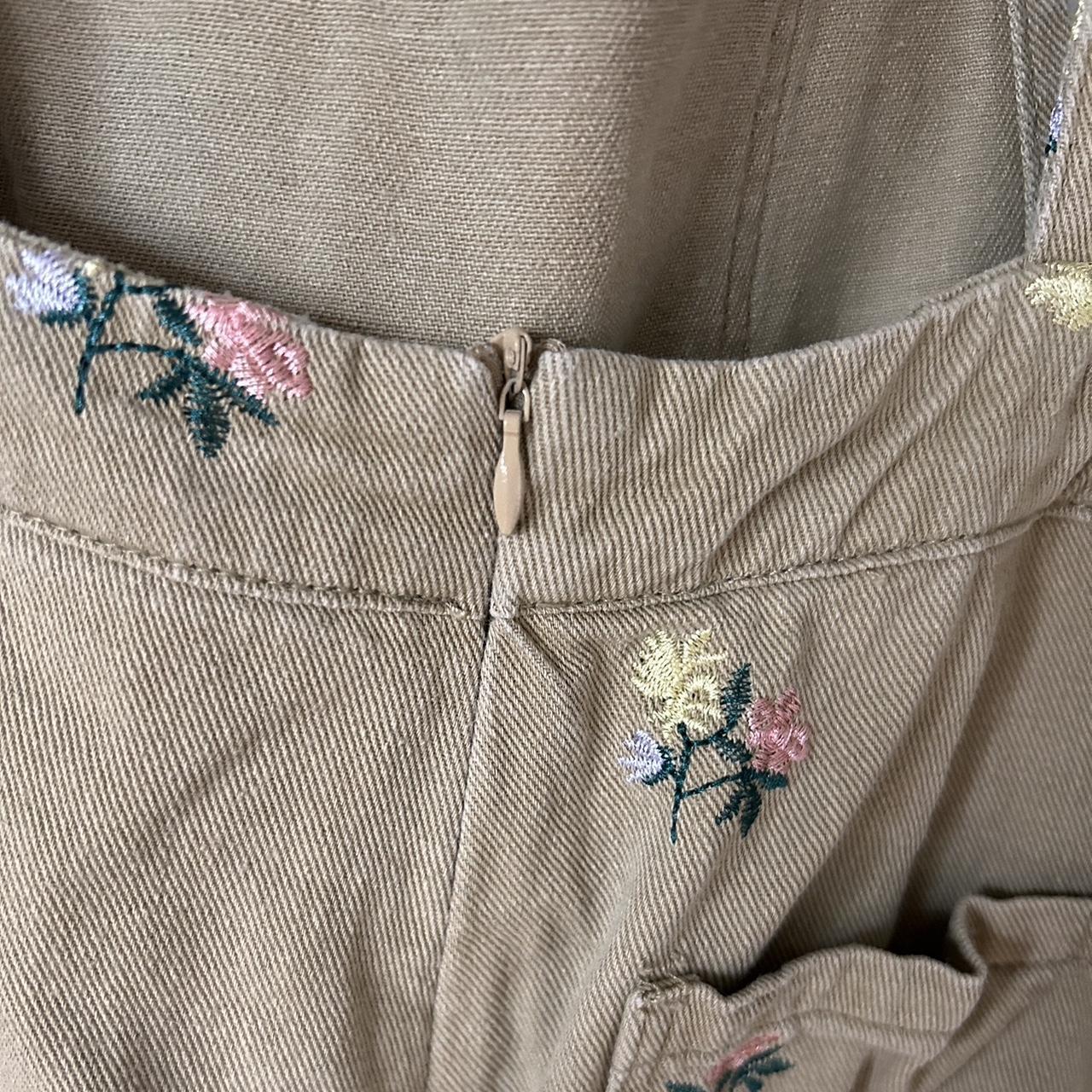 Cider Women's Khaki and Brown Dungarees-overalls | Depop