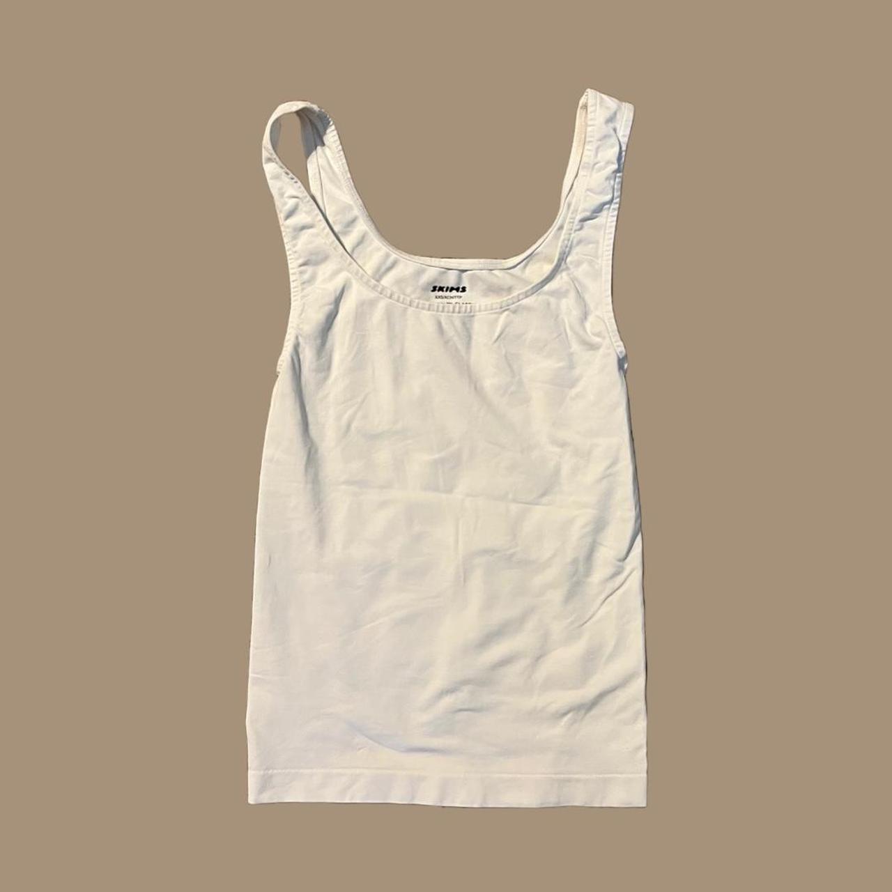Skims white tank!! Super cute seamless white tank... - Depop