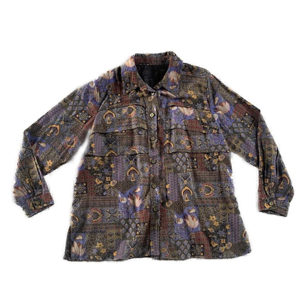 🌜Vintage Abstract Pattern Shirt 🌜It’s giving... - Depop