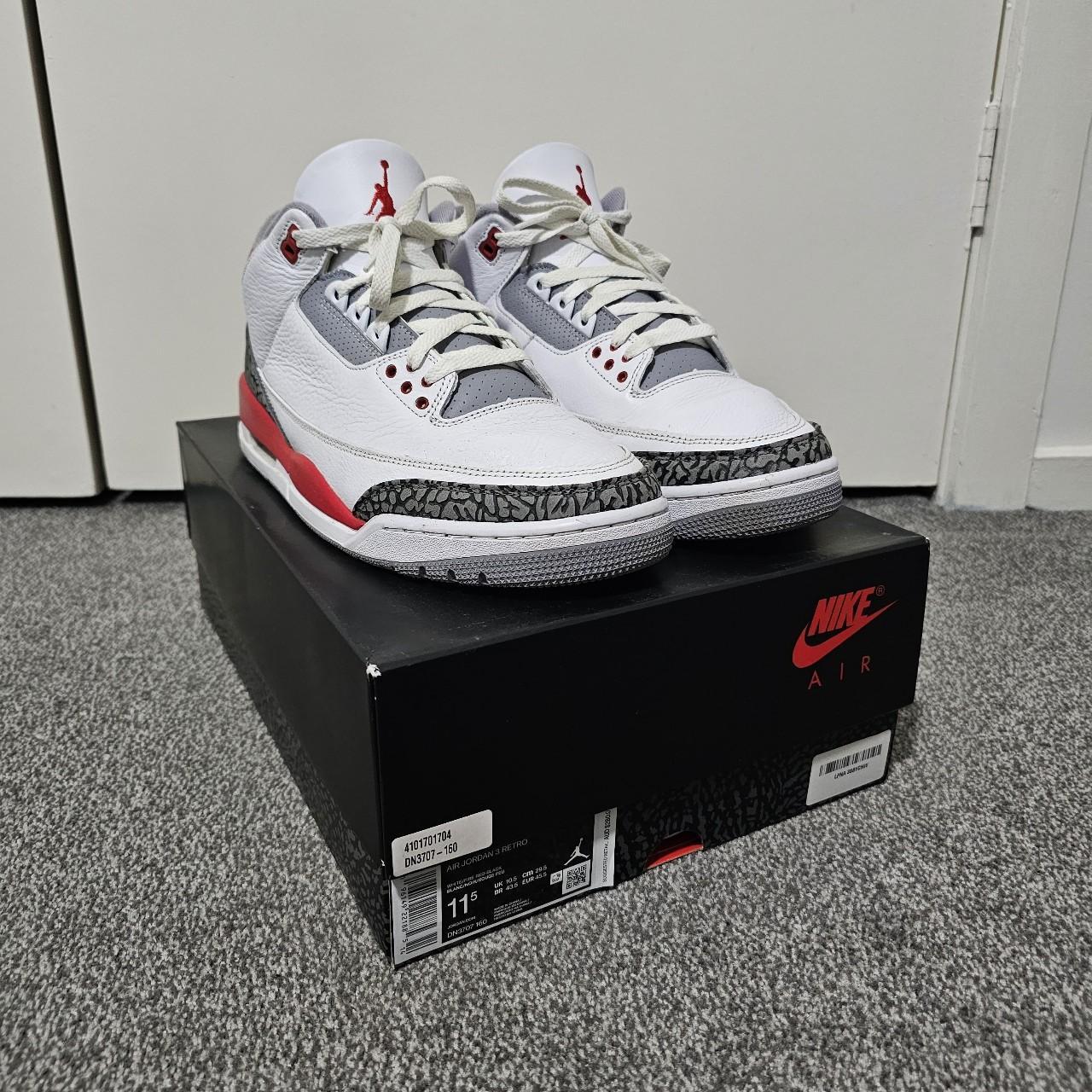 Nike air jordan fire red 3s 2022 Size US... - Depop