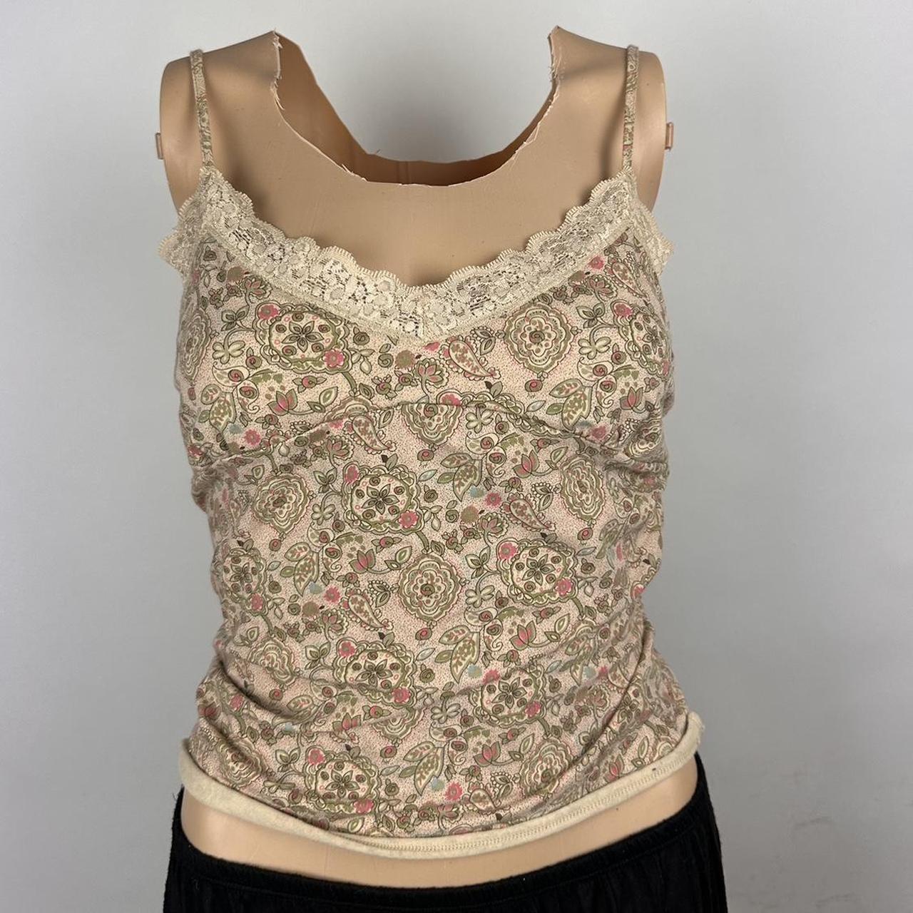Super cute indie funky tank top with lace detailing.... - Depop