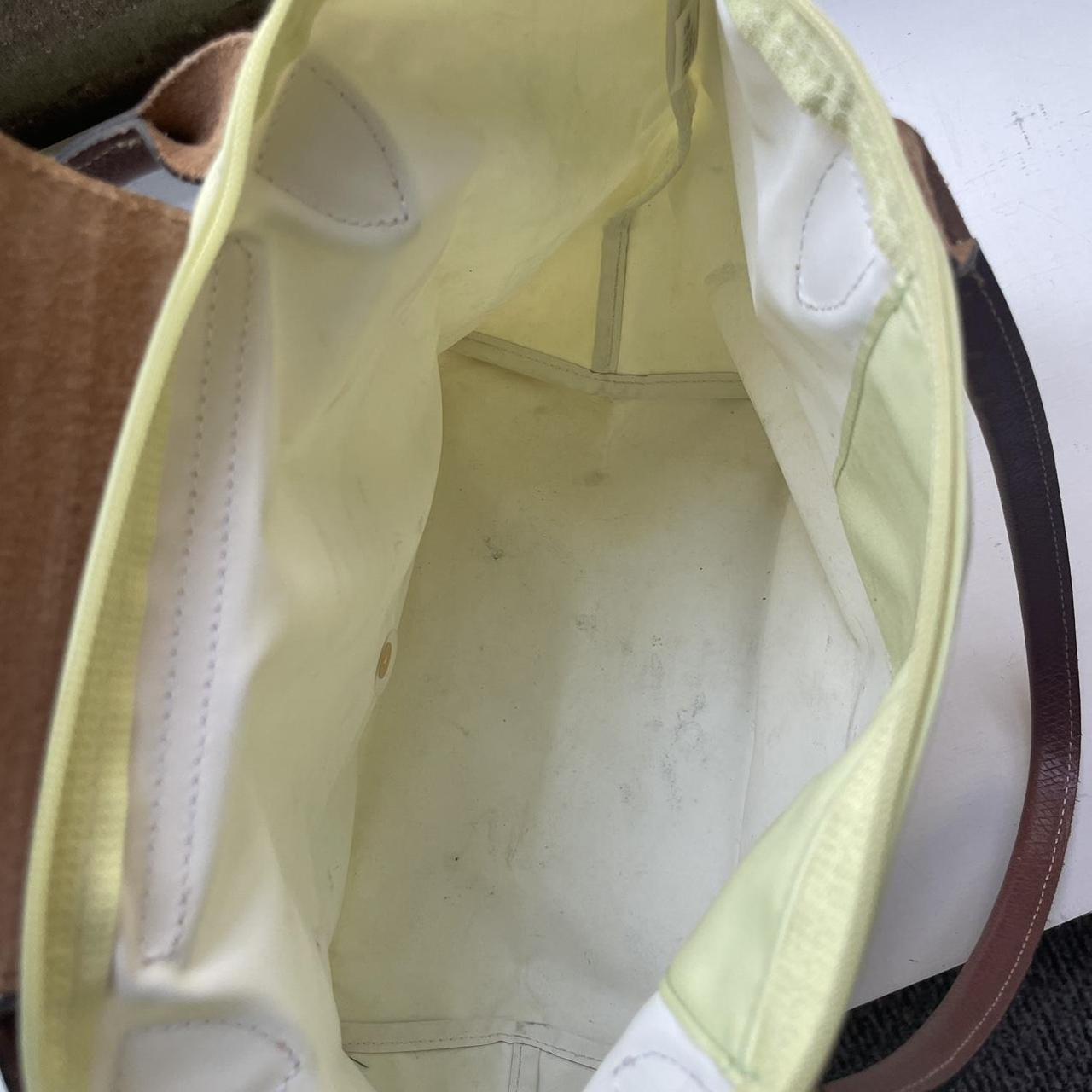 Small yellow Longchamp bag Super stained she’s been... - Depop