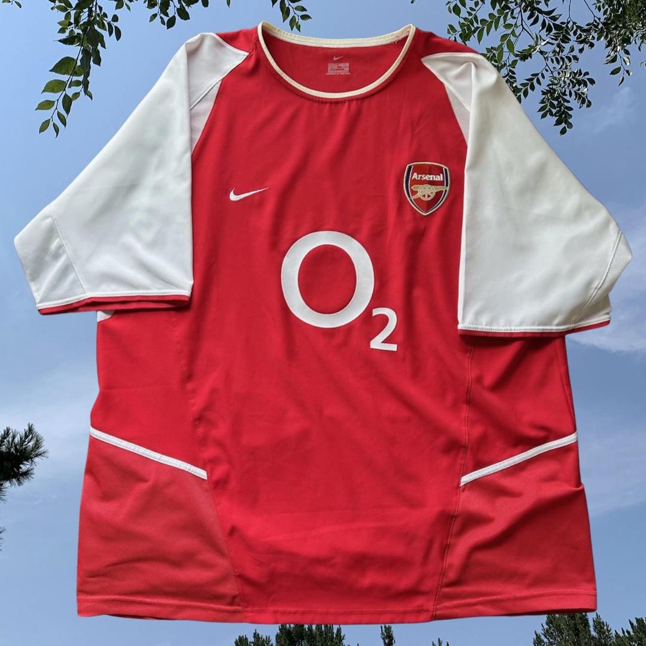 ⚽️2002-2006 VINTAGE NIKE ARSENAL F.C. RED AND WHITE... - Depop