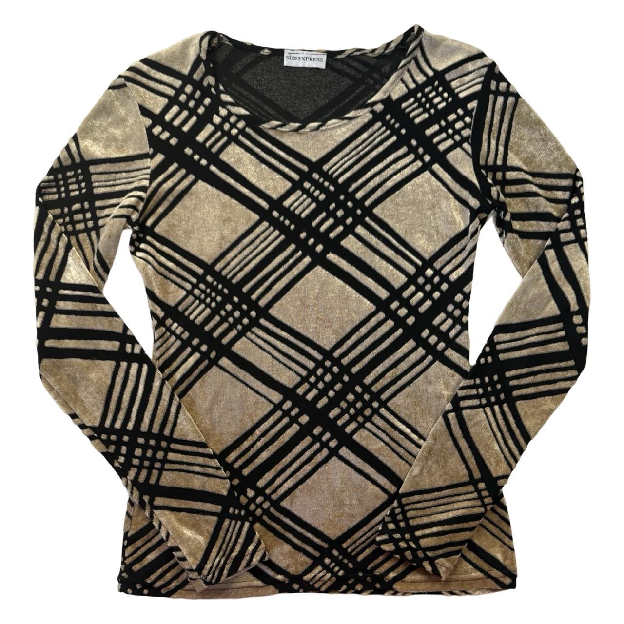 ☕️Y2K TOP OFFICE SIREN☕️ • 00s / 90s vintage top plaid... - Depop