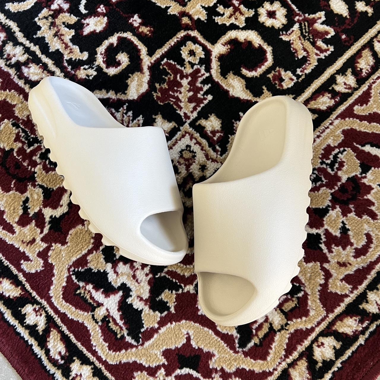 Brand New Yeezy Slides (second release) Bone US... - Depop