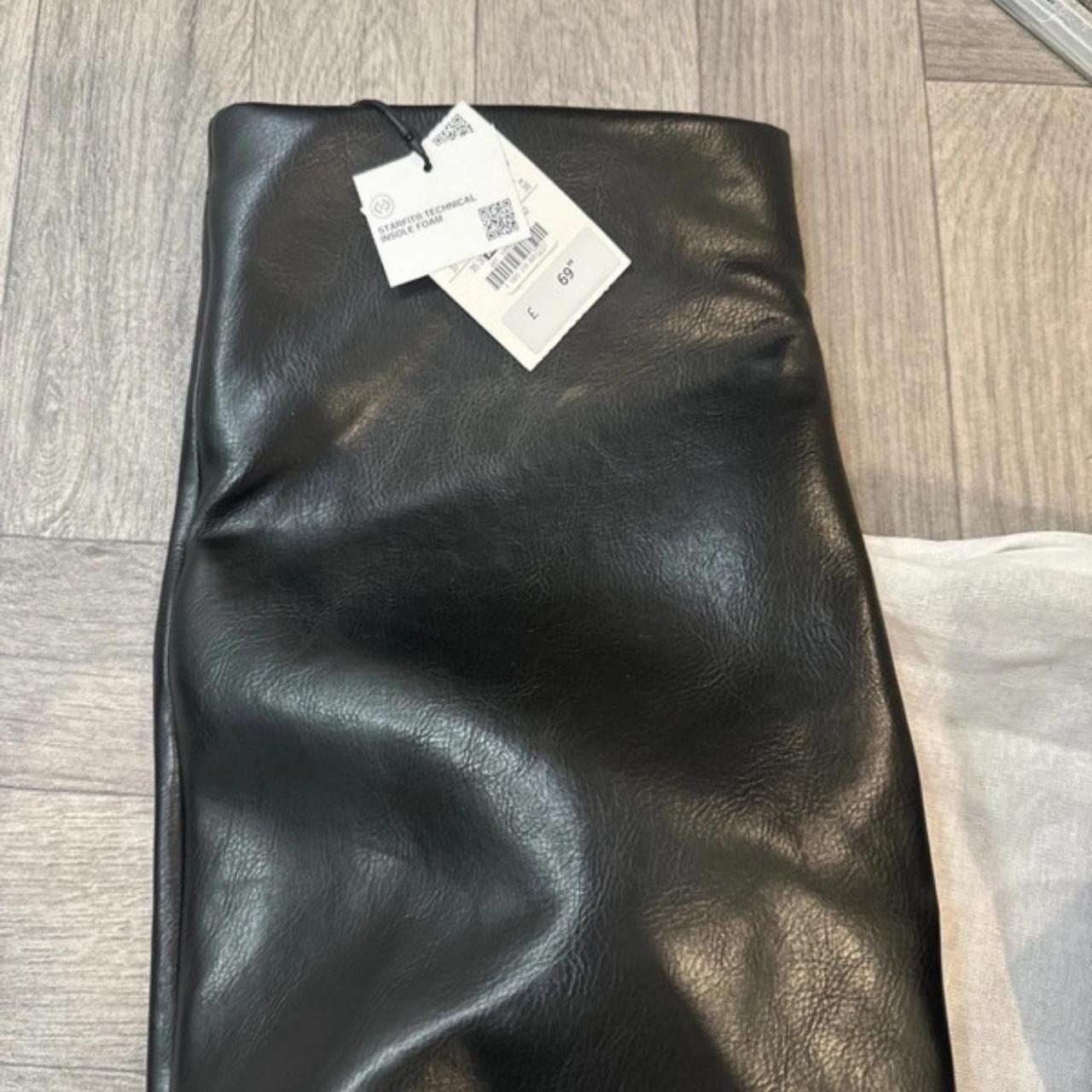 Black Zara fold over boots brand new with tags never... - Depop