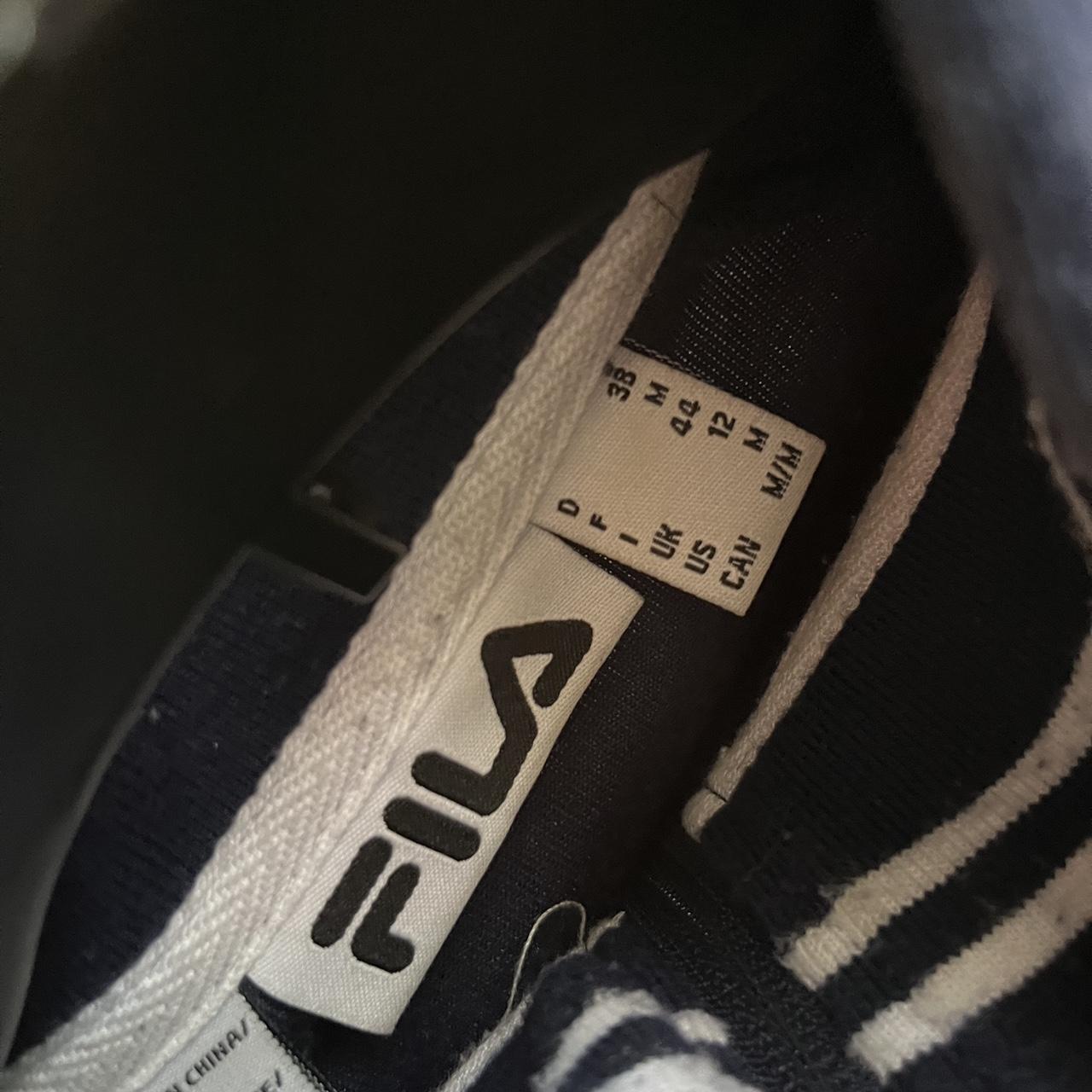 Medium Navy Blue Vintage Fila Velvet zip up jacket... - Depop