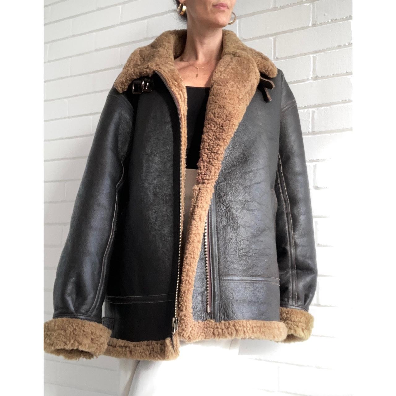Vintage Real Sheepskin Shearling Jacket / Coat -... - Depop