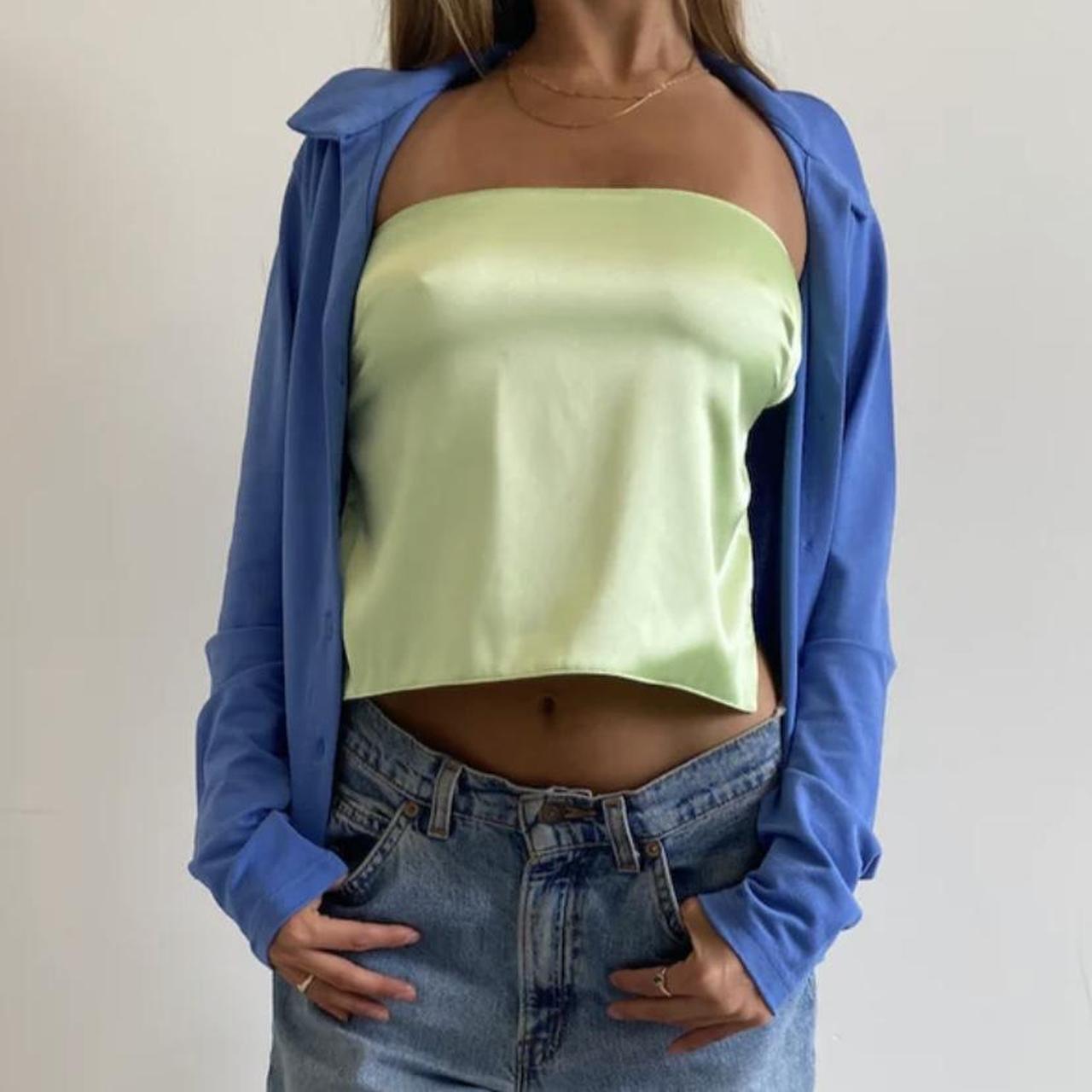 Selling mr winston co archie top in lime green Only... - Depop