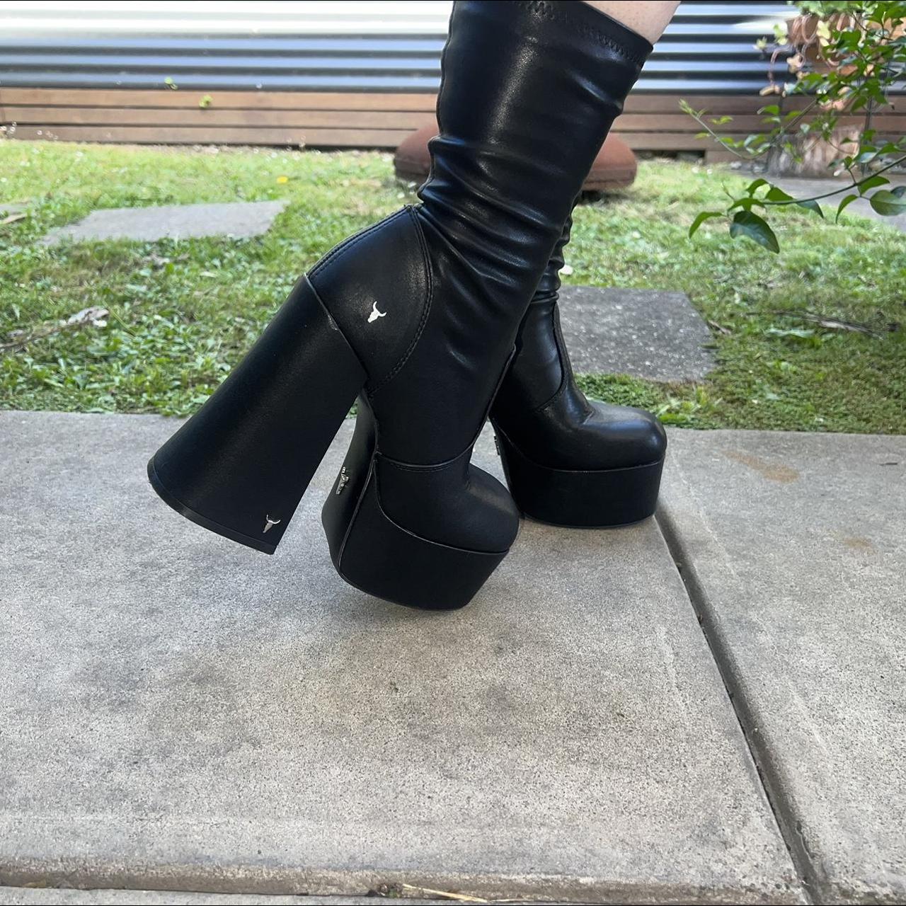 Windsor Smith Black Platform Boots (SAVIOUR BLACK... - Depop