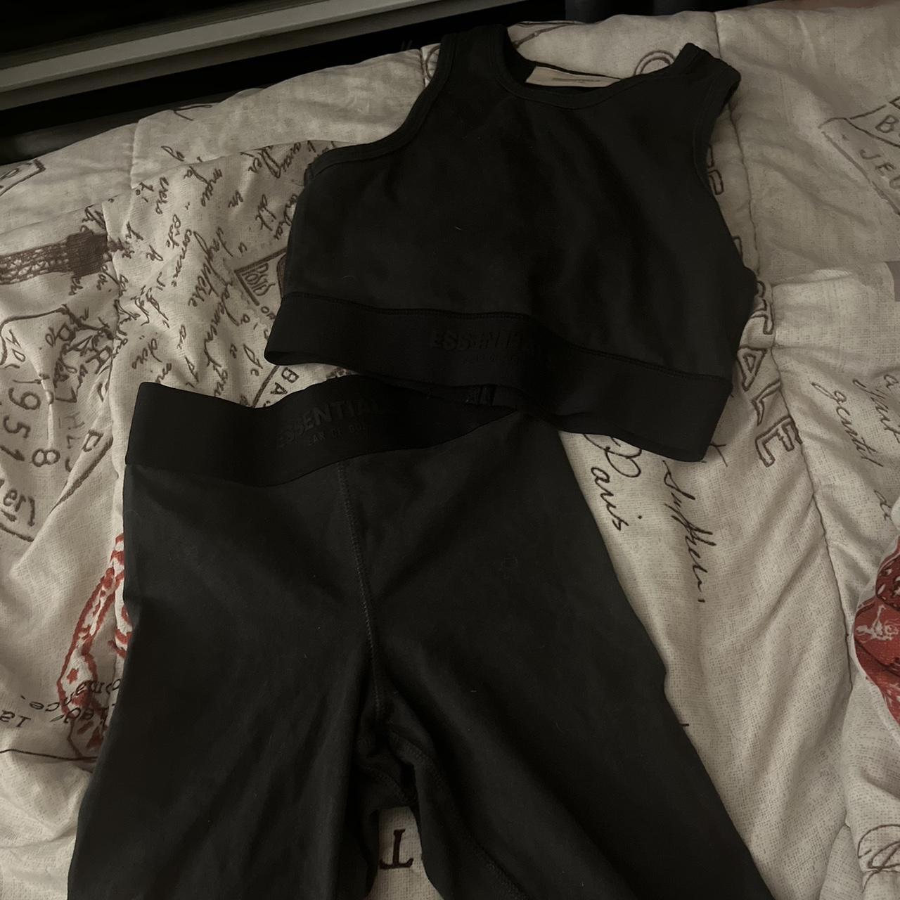 Essentials dark gray two piece Shorts + Top Only... - Depop