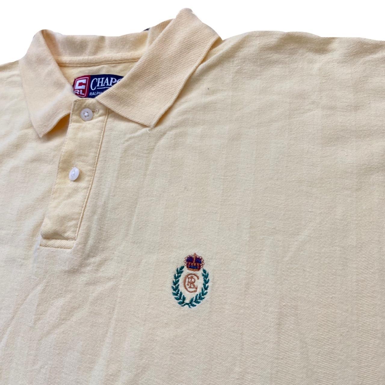 Chaps Ralph Lauren yellow vintage polo size xl runs... - Depop