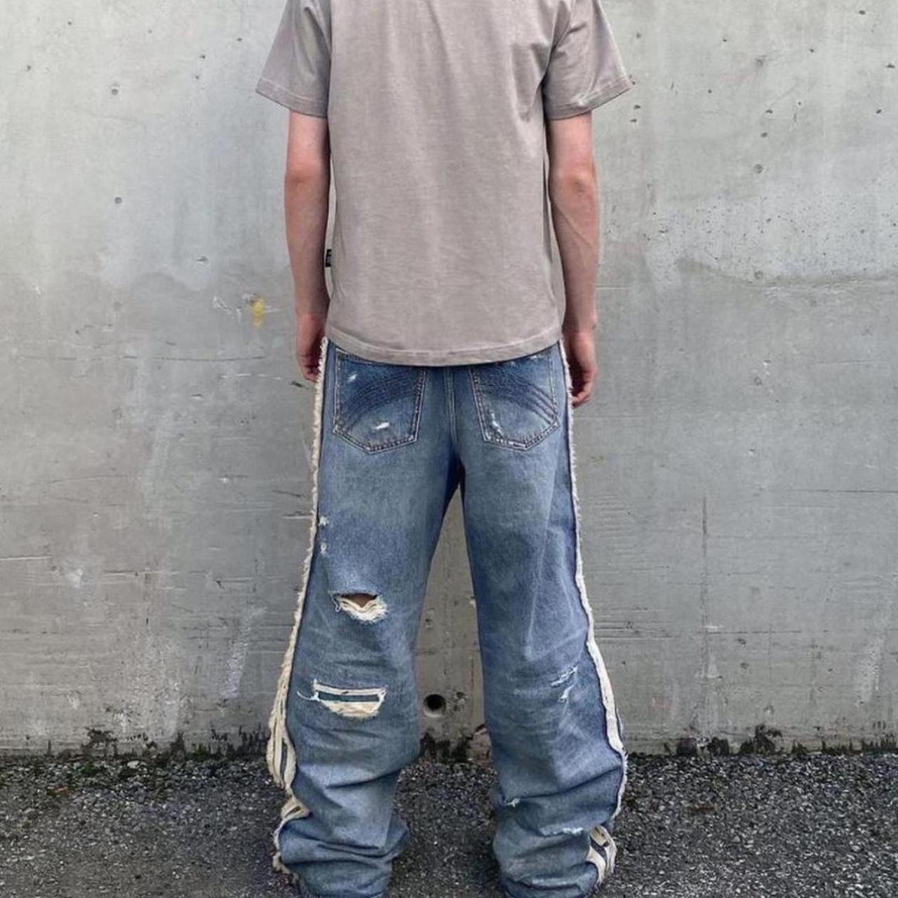 RACER WORLDWIDE TRACK JEANS SIZE 28 / SMALL BRAND... | Depop