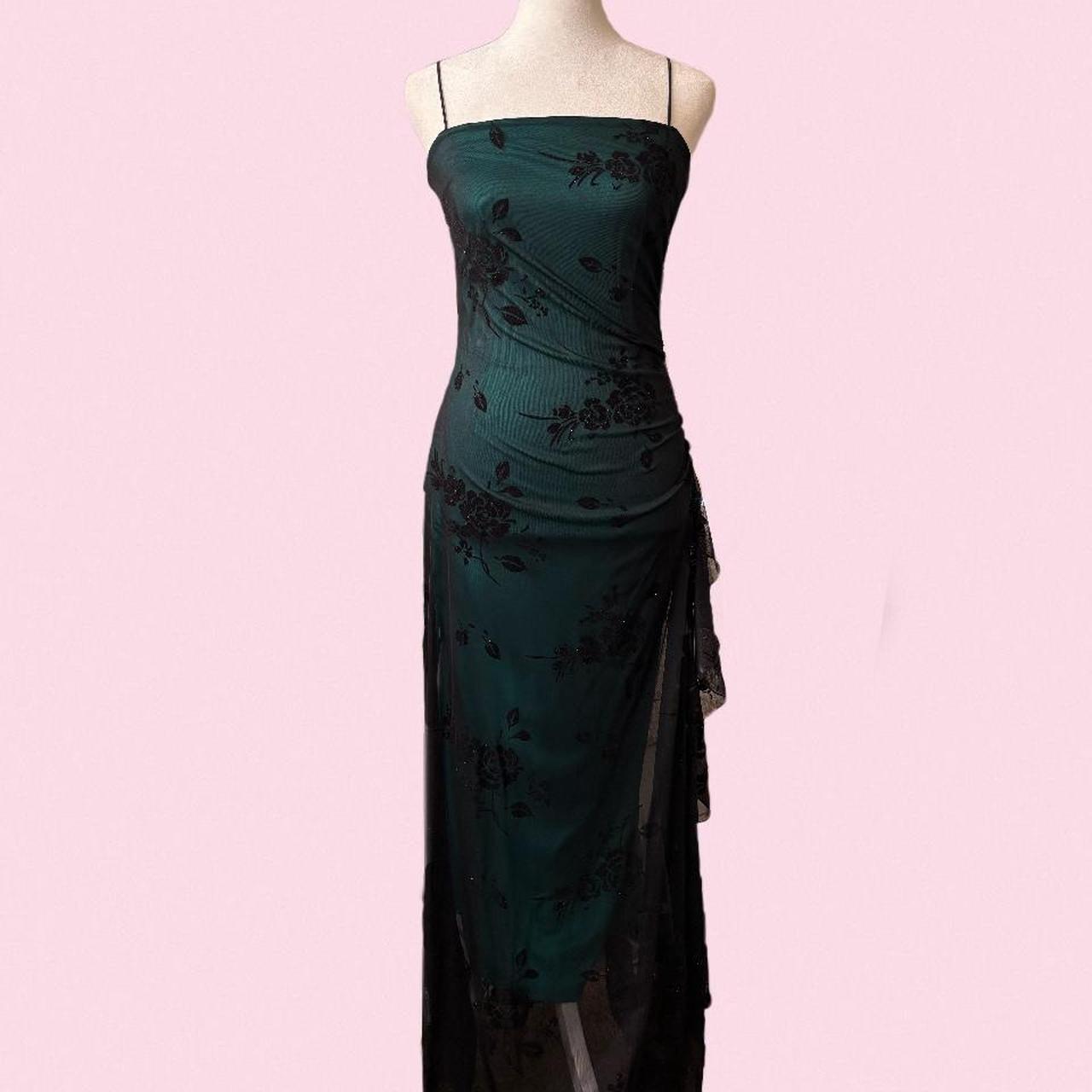 Green early 2000s prom dress #y2k #2000s # - Depop