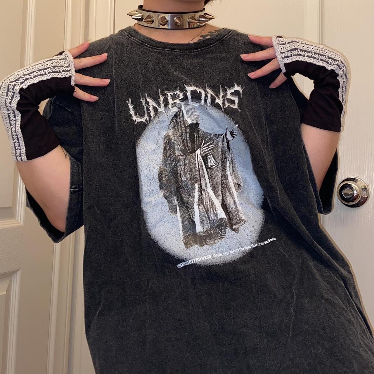 unrons reaper tee + monochrome reaper graphic, line... - Depop