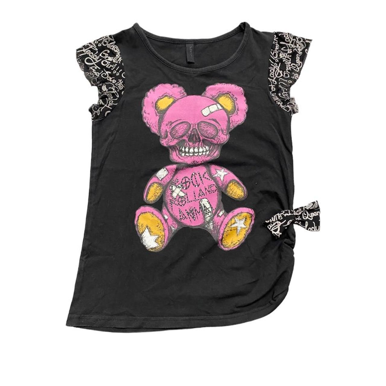 unreal vintage 00s gyaru mall goth emo baby tee S ... - Depop