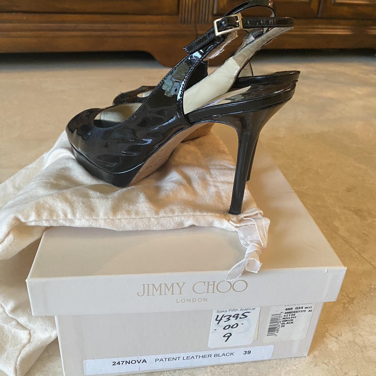 Jimmy Choo Black Patent heels. Authentic!... - Depop
