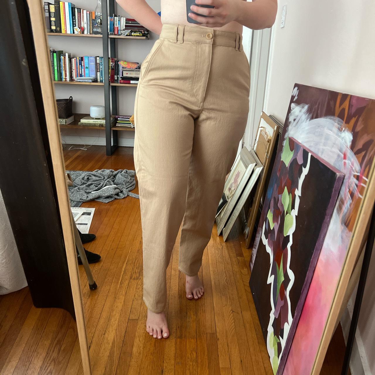 Straight cut tan khakis, COS brand new. Between a... - Depop