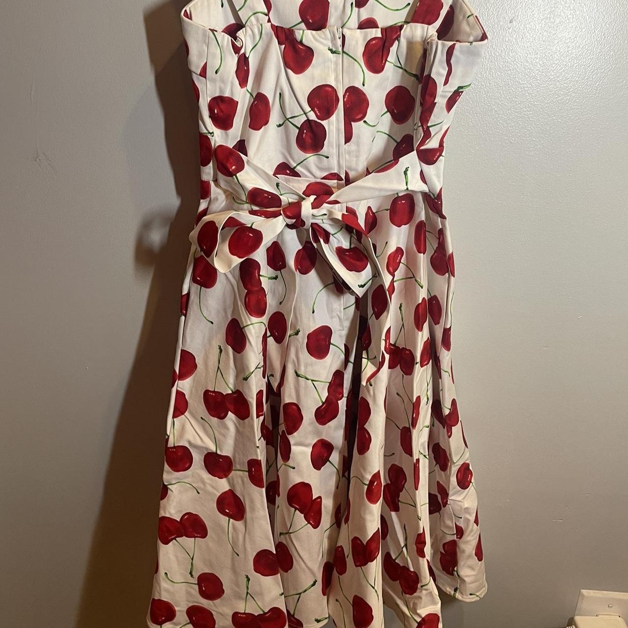 ModCloth Ixia Cherry print 50’s inspired fit and... - Depop