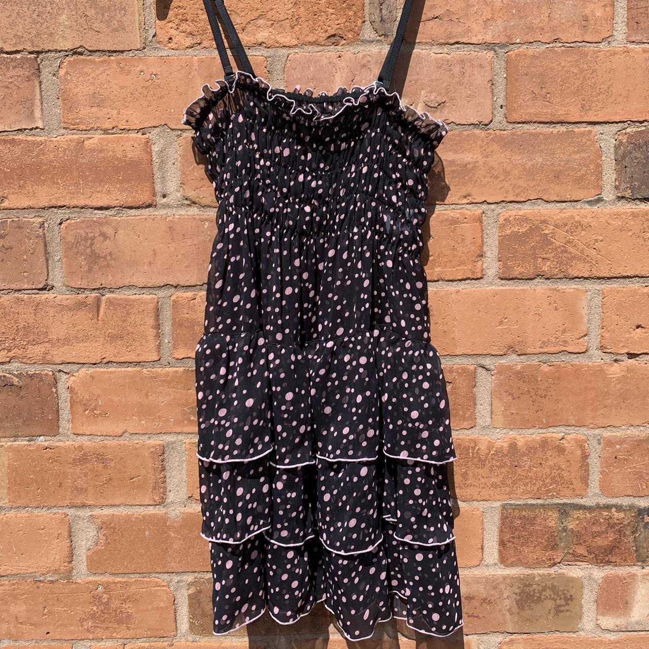 Playful Promises Women's Black and Pink Dress | Depop