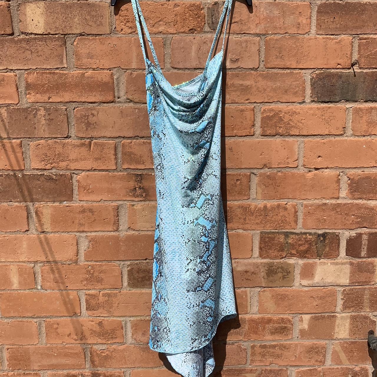 💙 Y2k snake print midi dress Blue snake print dress... - Depop