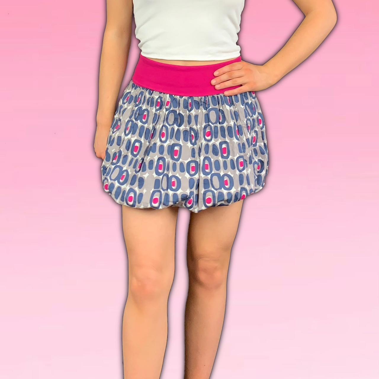 Mini Boden Women's Pink and Grey Skirt | Depop