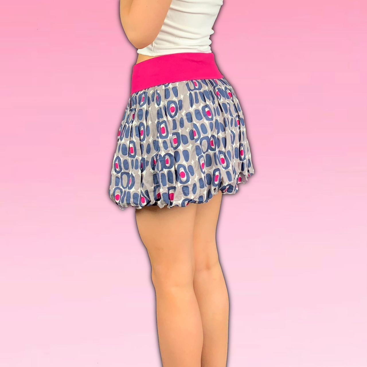 Mini Boden Women's Pink and Grey Skirt | Depop