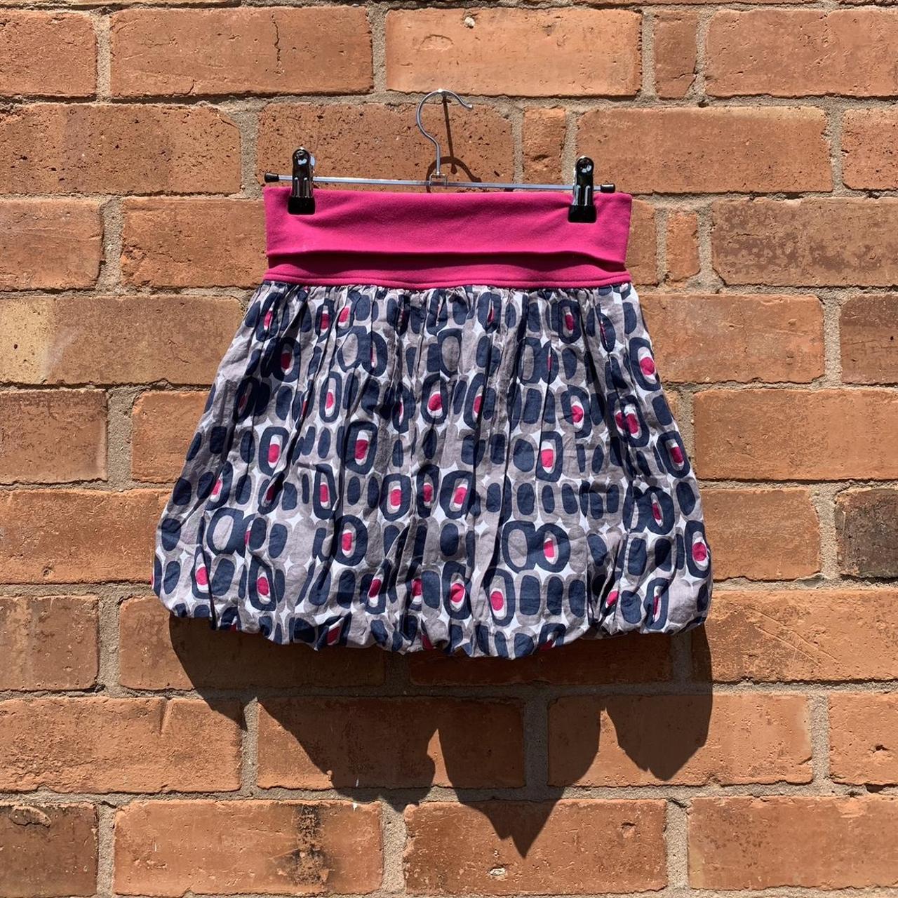 Mini Boden Women's Pink and Grey Skirt | Depop