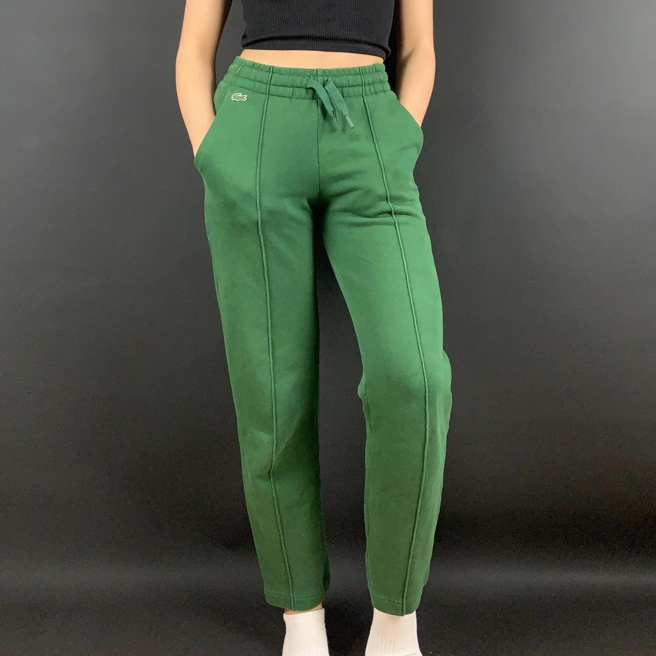 💚 Lacoste green joggers Straight leg joggers with... - Depop
