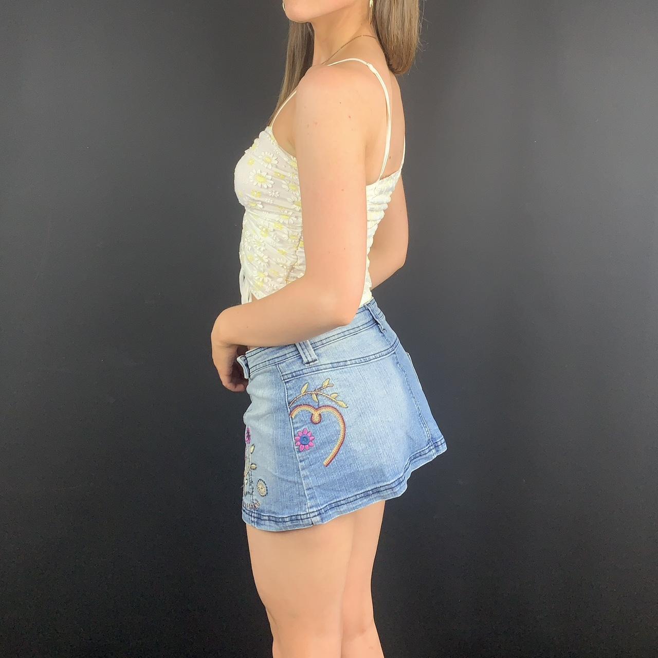 🤍 Daisy mesh cami top Micro mesh daisy embroidered... - Depop