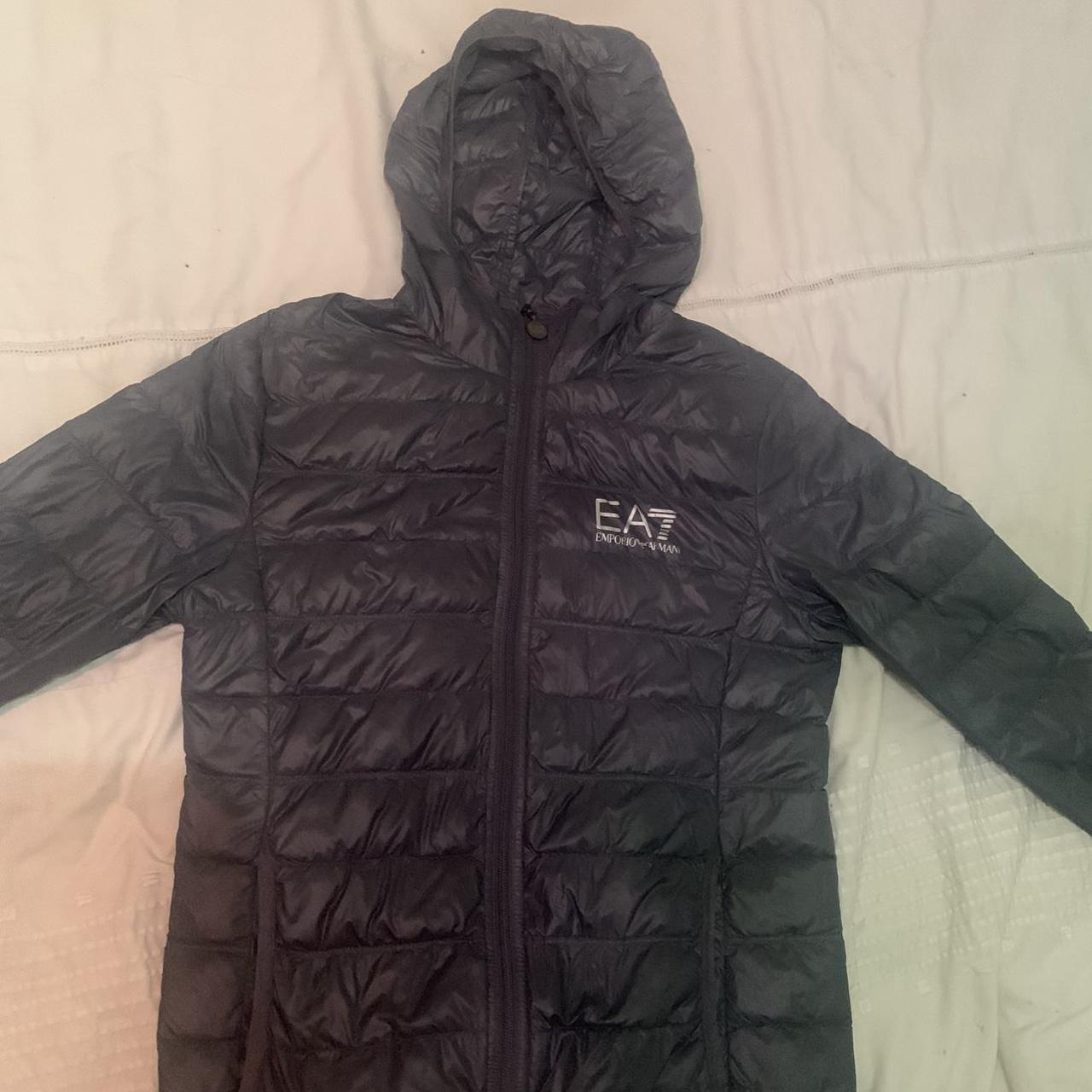 EA7 jacket Grey ☑️ Mens xs Used but still good... - Depop