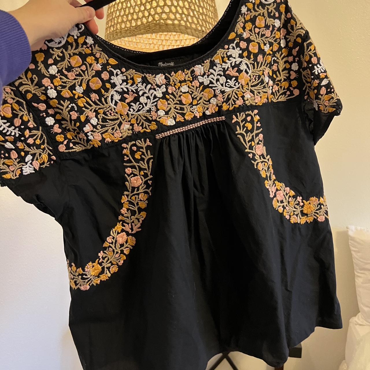 Embroidered Madewell shirt in size XL. Beautiful... - Depop