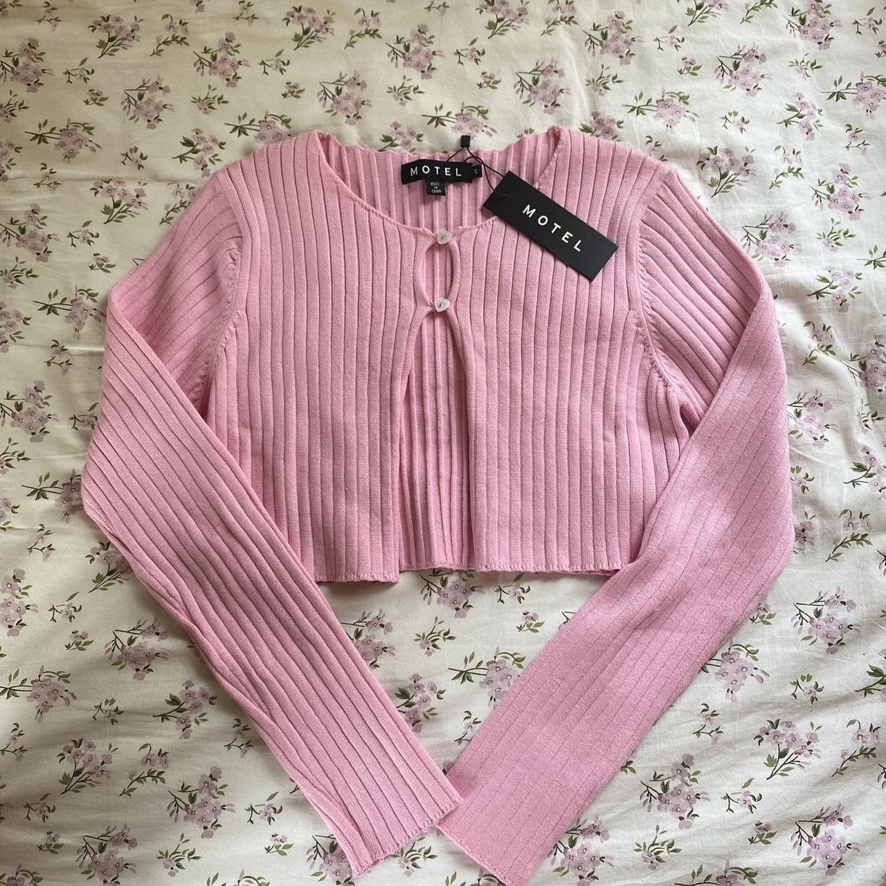 No Pay Pal please ‼️ -Pink Motel Rocks cardigan 🎀... - Depop