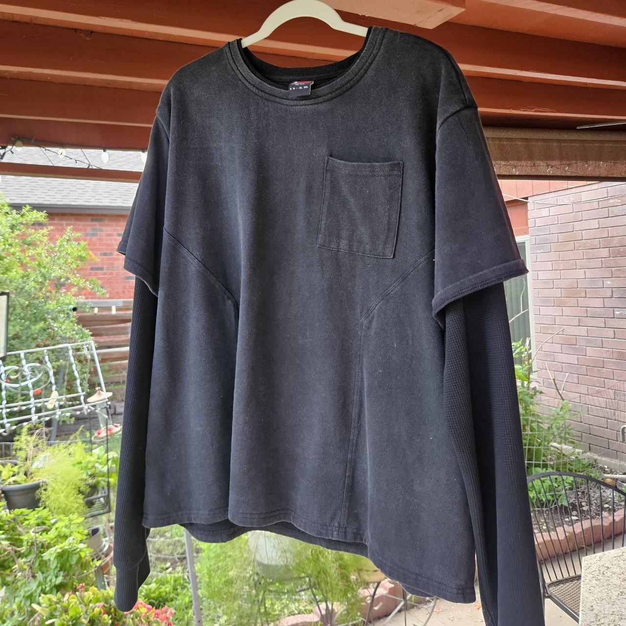 Corrupt Kid double black princess cut long sleeve... | Depop