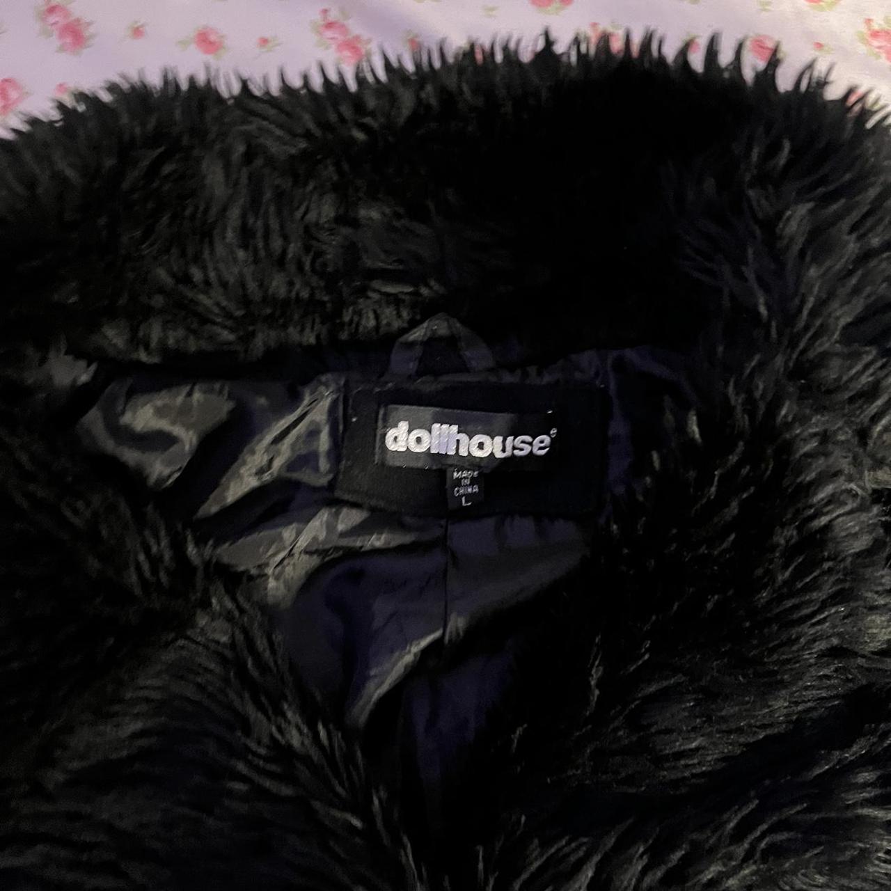 Dollhouse Women's Black Coat | Depop