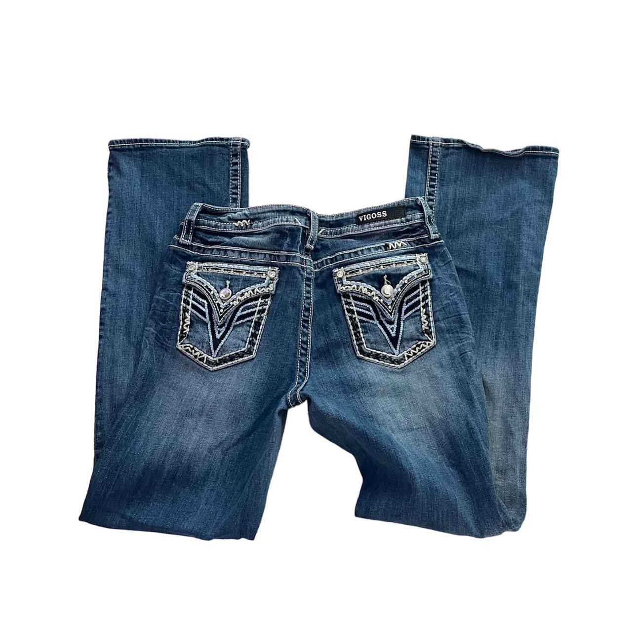 y2k bling jeans adorable dark wash vigos bling... - Depop