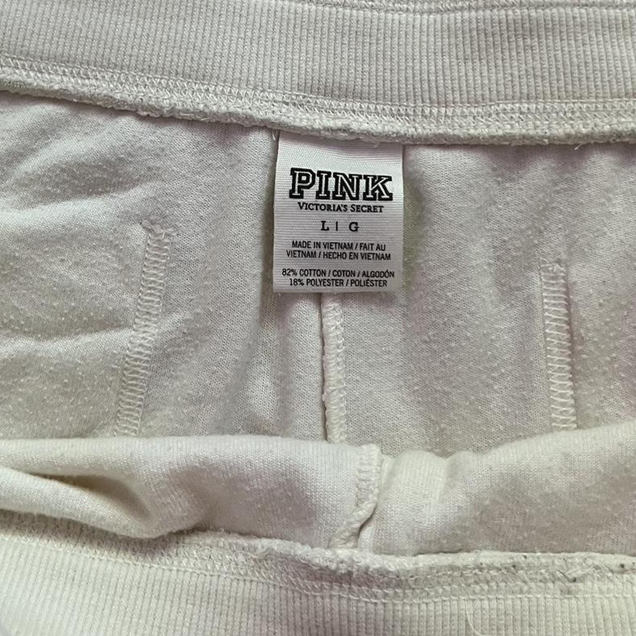 y2k lowrise velour pants adorable PINK brand white... - Depop