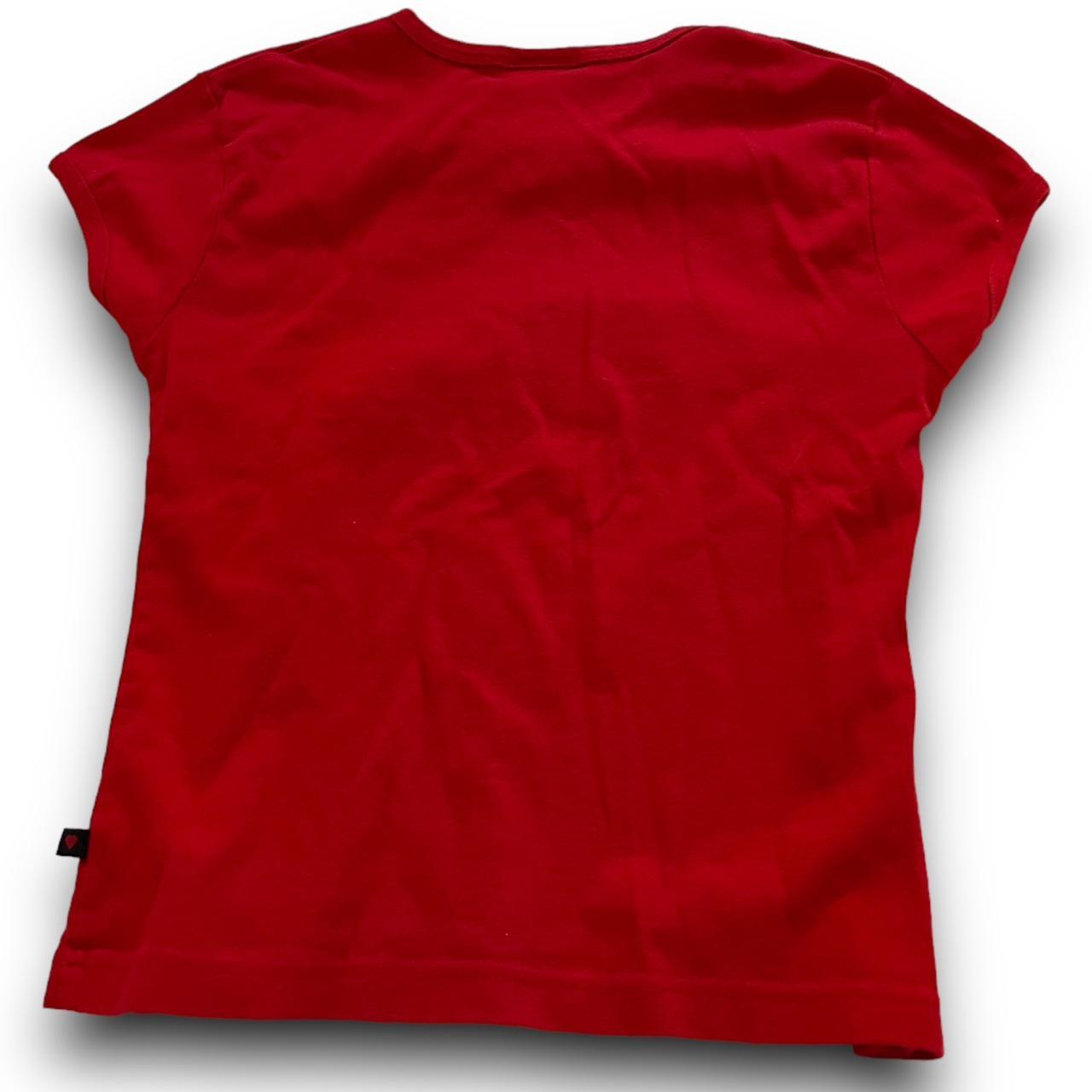 y2k baby tee adorable joe boxer red baby tee... - Depop