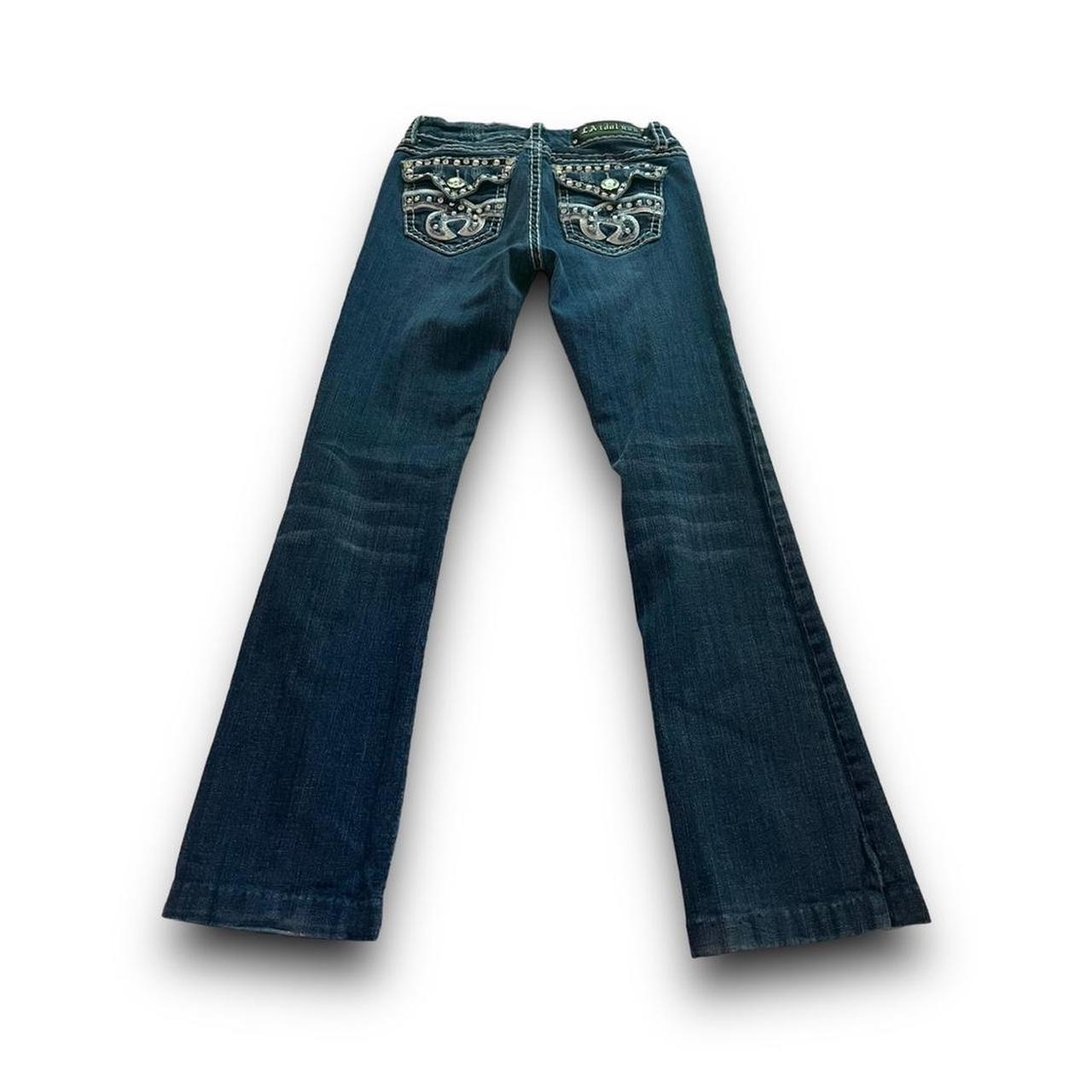 y2k bling jeans cyber y2k LA Idol brand bling... - Depop