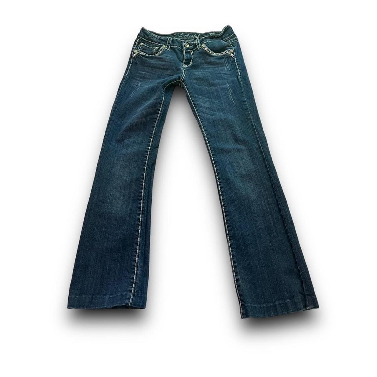 y2k bling jeans cyber y2k LA Idol brand bling... - Depop