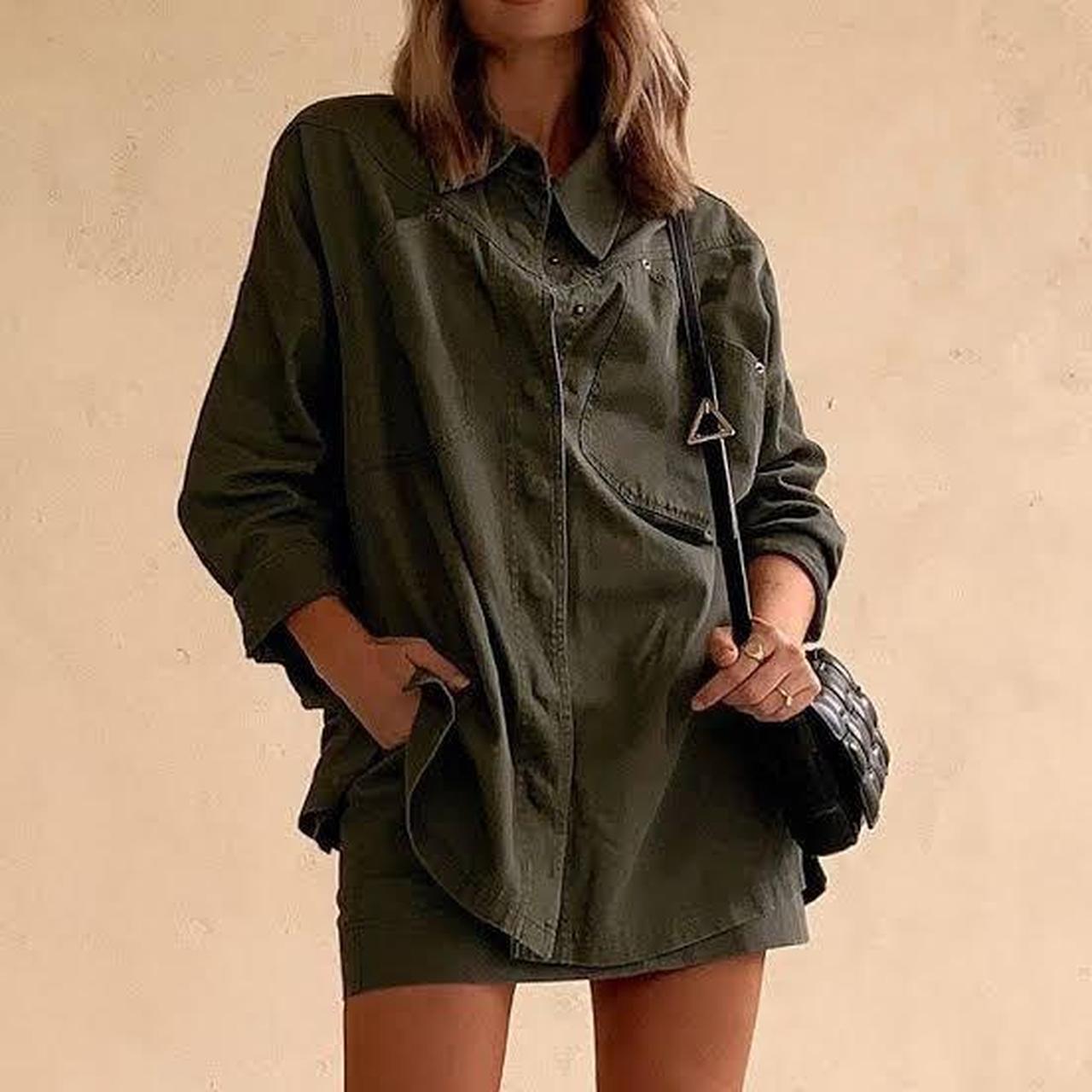 Shona Joy CHIARA OVERSIZED UTILITY SHIRT size 6 RRP... - Depop
