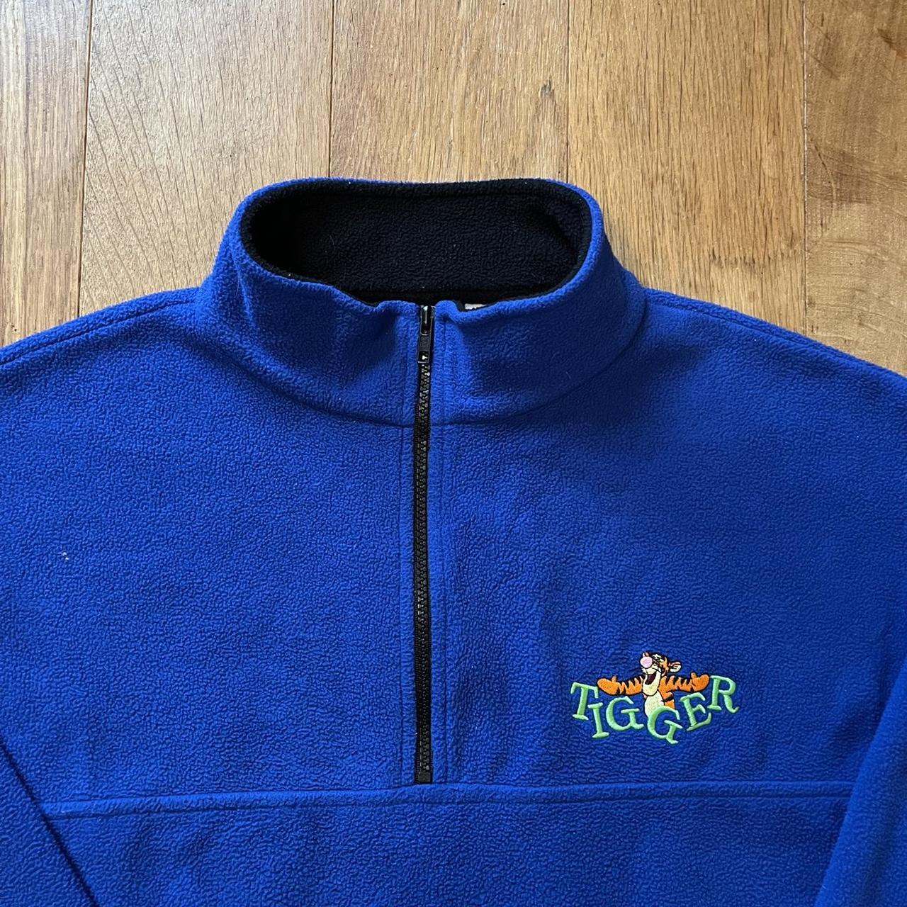 Vintage Disney Tigger Embroidered Fleece Quarter Zip... - Depop