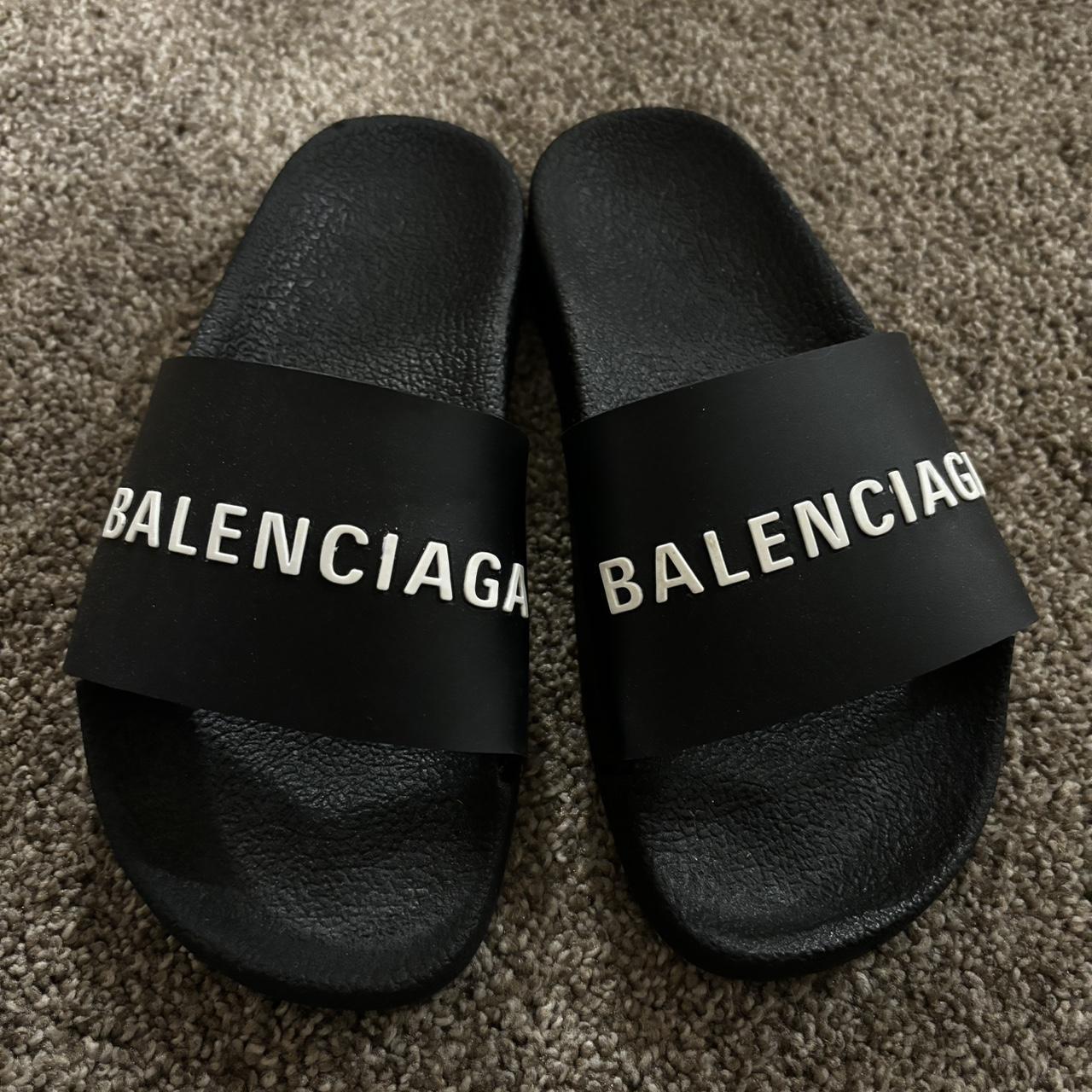 Kids Balenciaga rep slides size 1 but I’d say run... - Depop