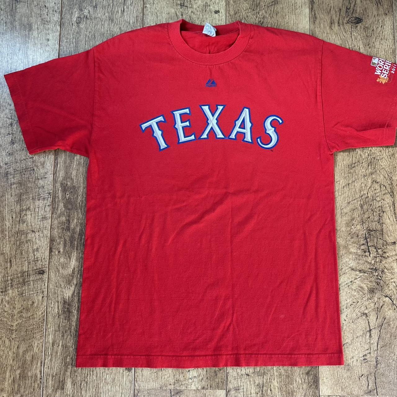 Texas Rangers baseball tee baseball Size: L P2P:... | Depop