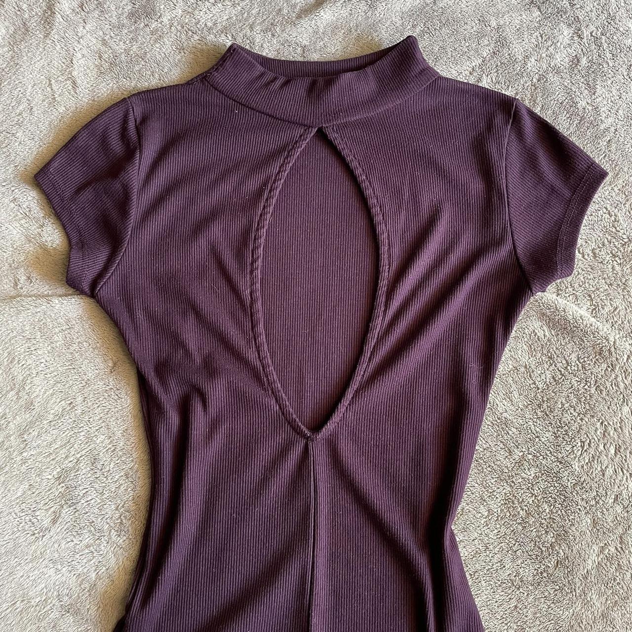 Dark Purple Bodycon Dress 馃枻 Size Small Firs Xss Depop