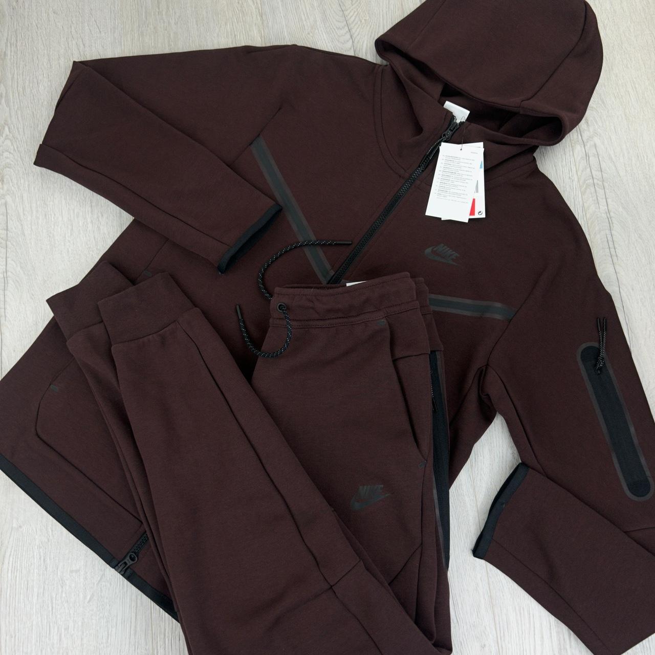 Nike Tech Fleece Maroon Full Tracksuit • Medium... - Depop