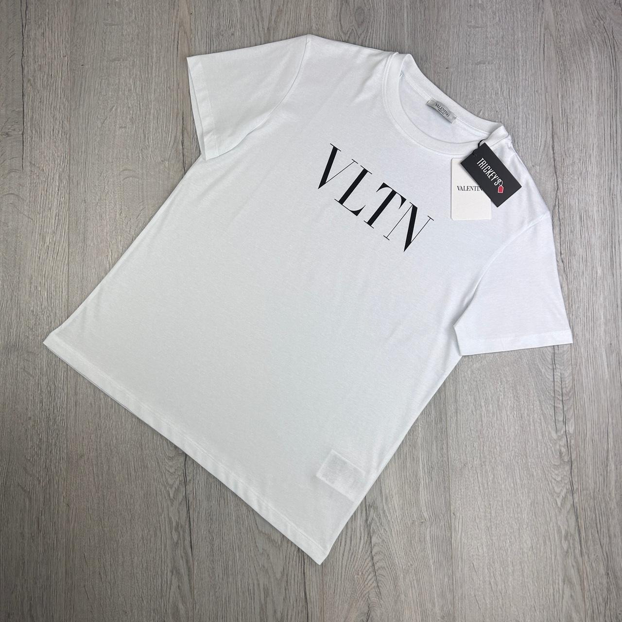 Valentino ‘VLTN’ Men’s White Slim T-shirt • Brand... | Depop