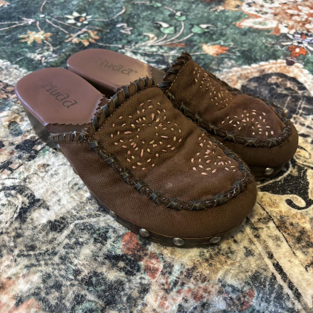 Super cute embroidered clogs! Not in the best... - Depop