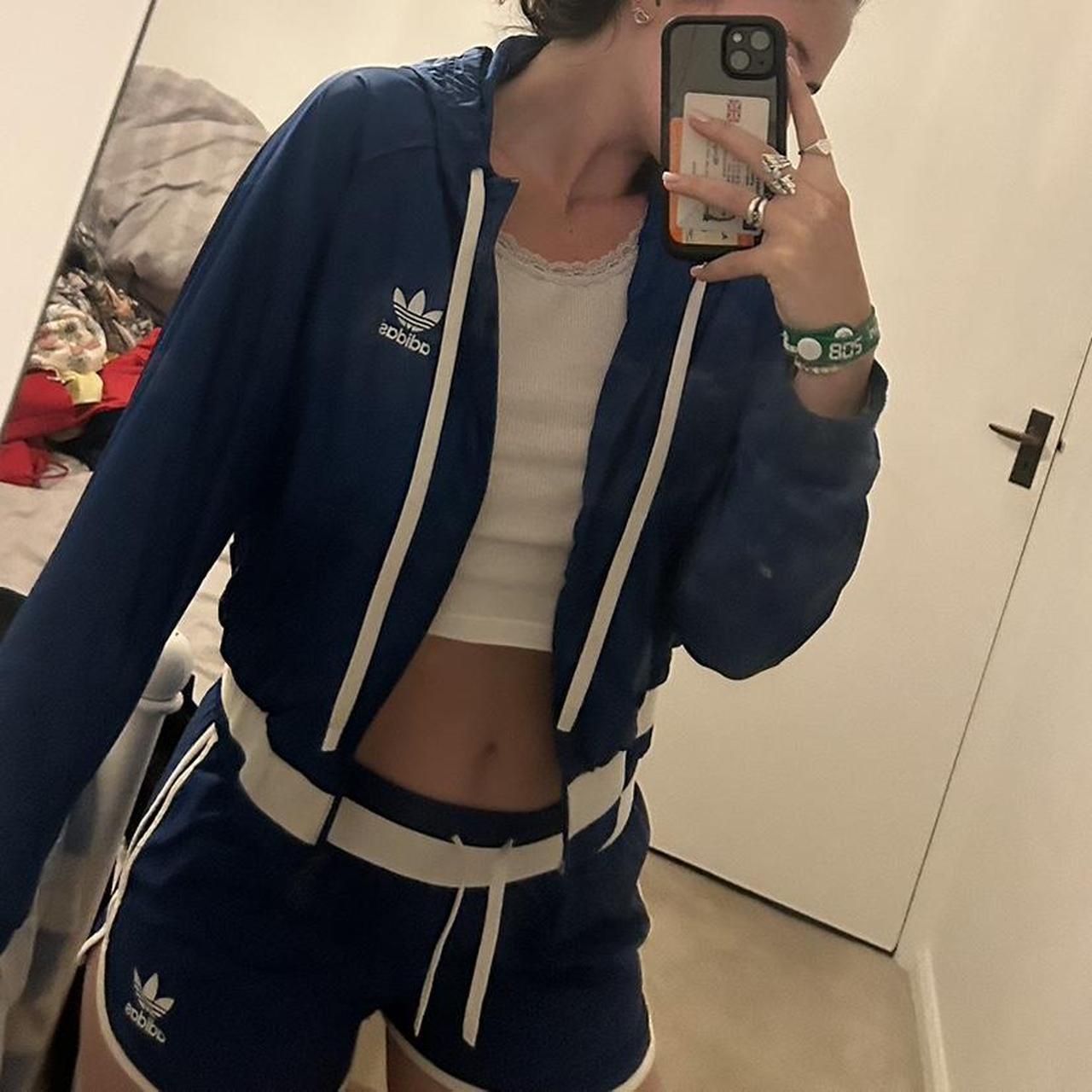 The nicest blue Adidas matching set Shorts - size... - Depop