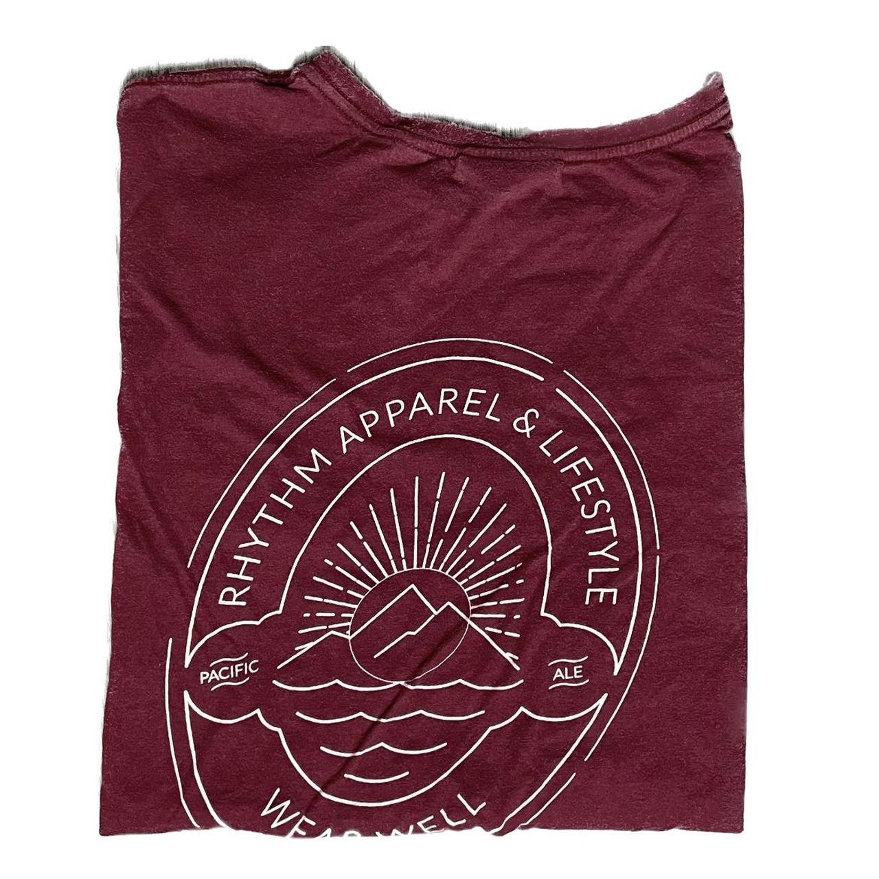 Rhythm Apparel Graphic T-Shirt #maroon #apparel... - Depop